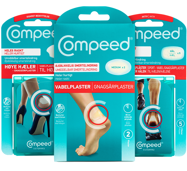 Gnagsår, munnsår, hallux valgus, liktorn og sprukken hæl | COMPEED®