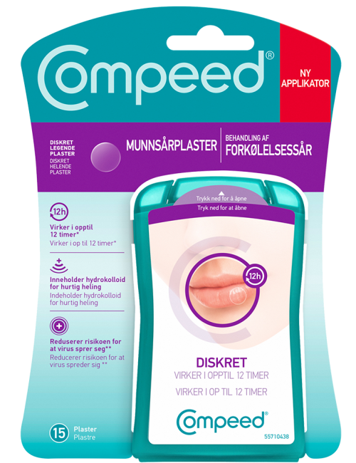 Compeed-produkter: Gnagsår, munnsår, skjev stortå Liktorn og sprukken hæl