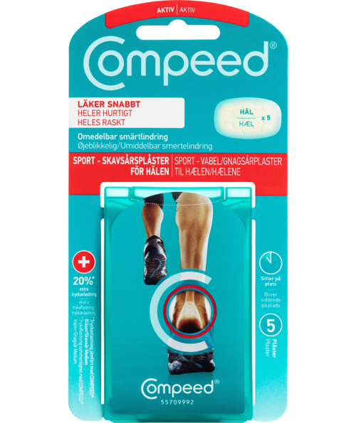 Compeed-produkter: Gnagsår, munnsår, skjev stortå Liktorn og sprukken hæl